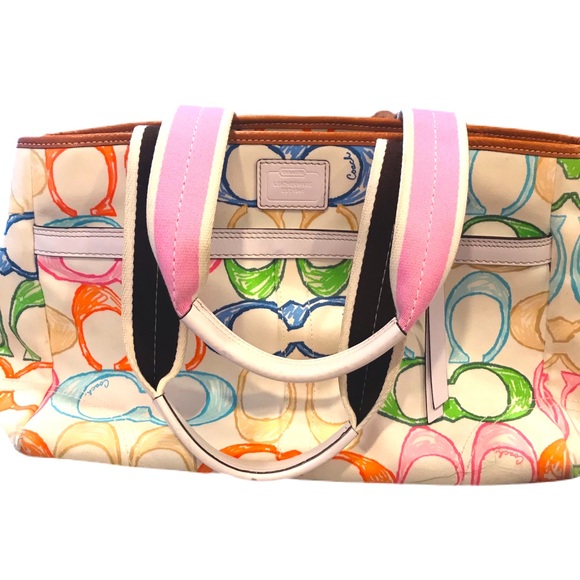 Coach | Bags | Coach Multicolor Hamptons Tote | Poshmark